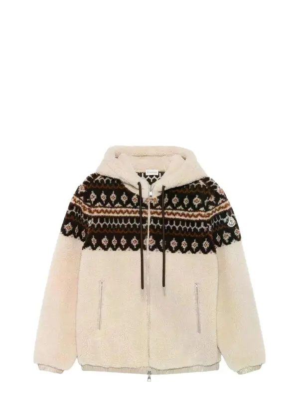 Moncler Fair-isle Hoodie - Neutrals