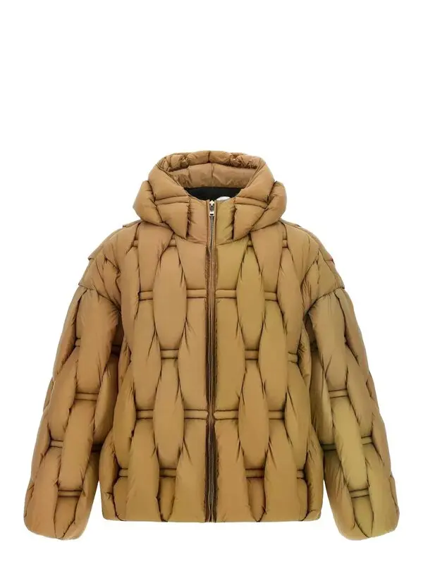 RAXXY 3d Braided Puffer Down Jacket - Neutrals
