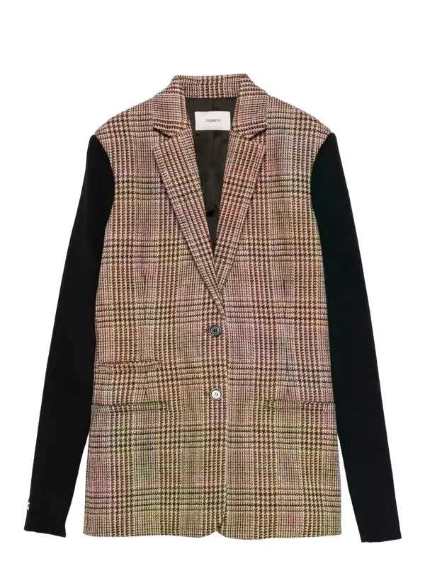 Coperni Check-pattern Paneled Jacket - Brown