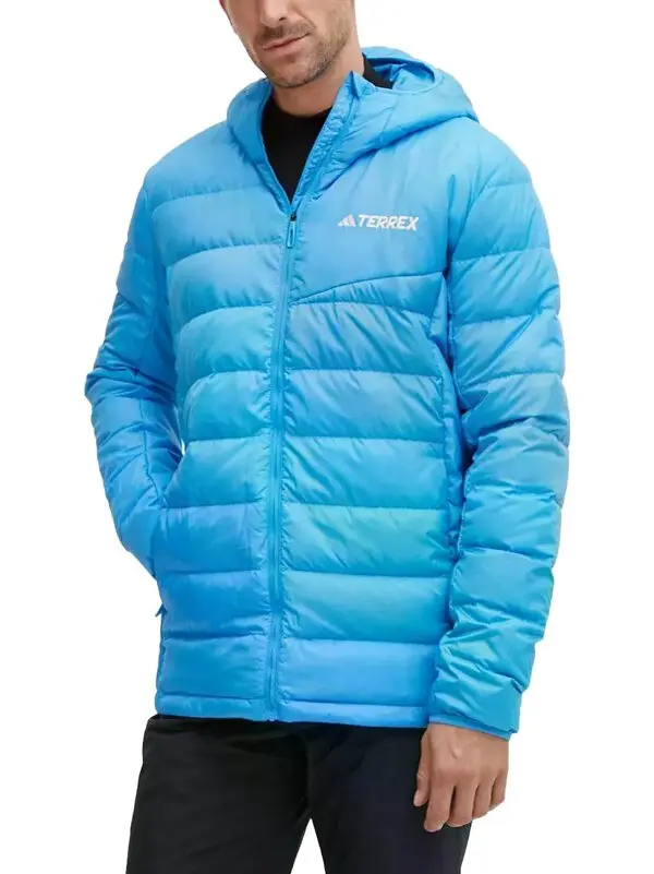 Adidas Hooded Quilted Jacket - Blue