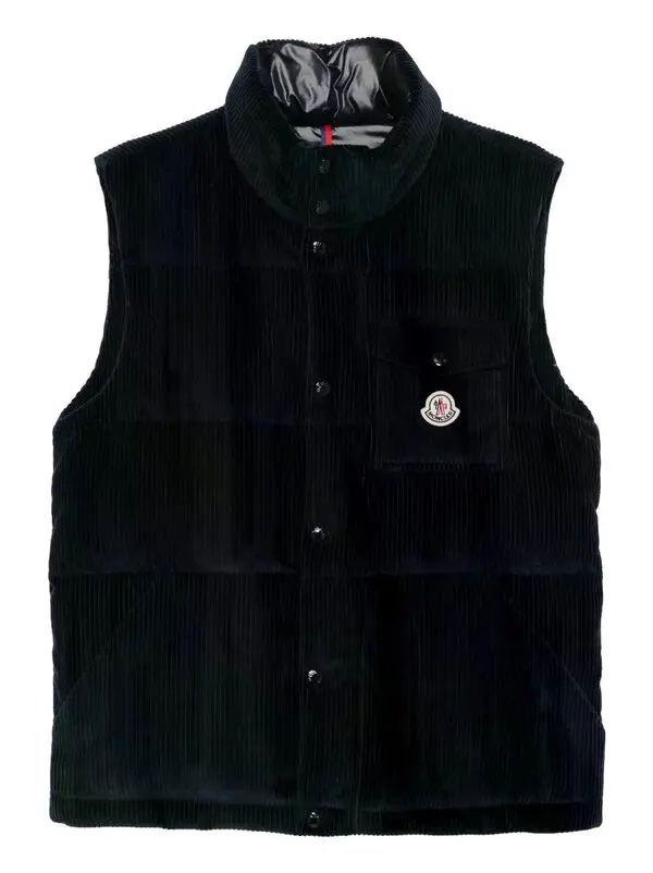Moncler Quilted Corduroy Vest - Blue