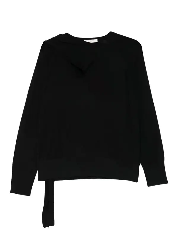 Incotex Asymmetric-neckline Sweater - Black