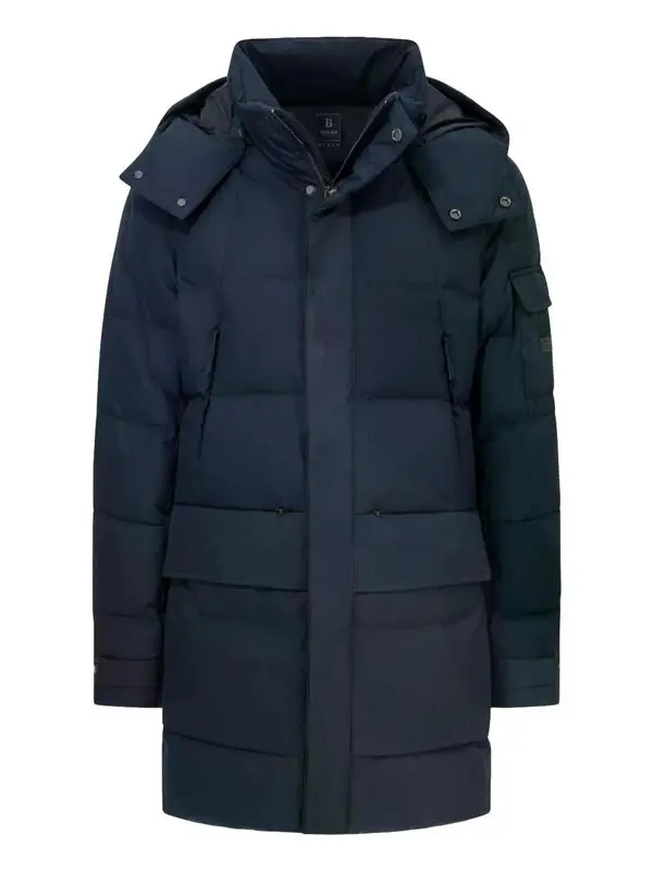 Boggi Milano Hooded Padded Coat - Blue