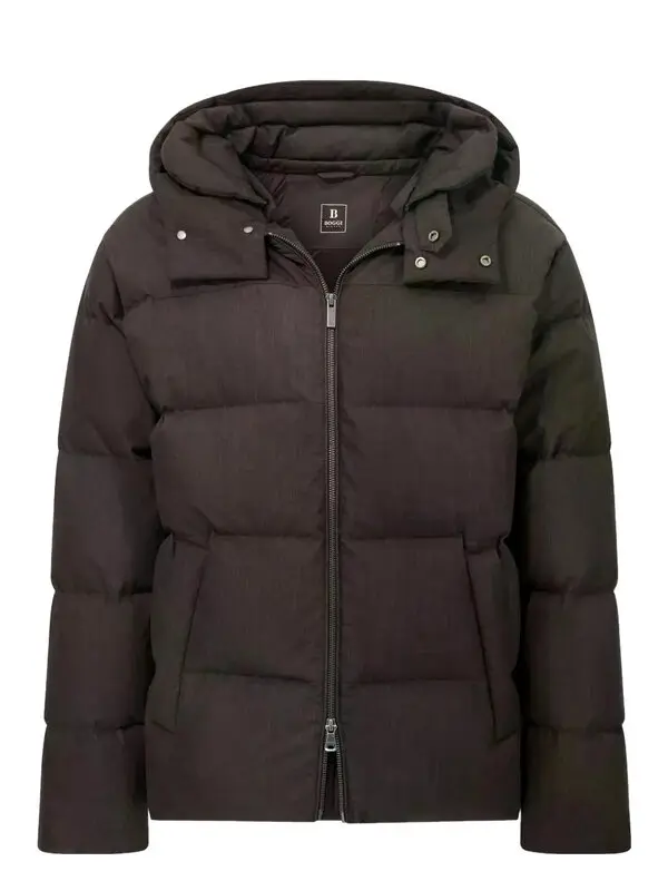 Boggi Milano Hooded Padded Jacket - Brown