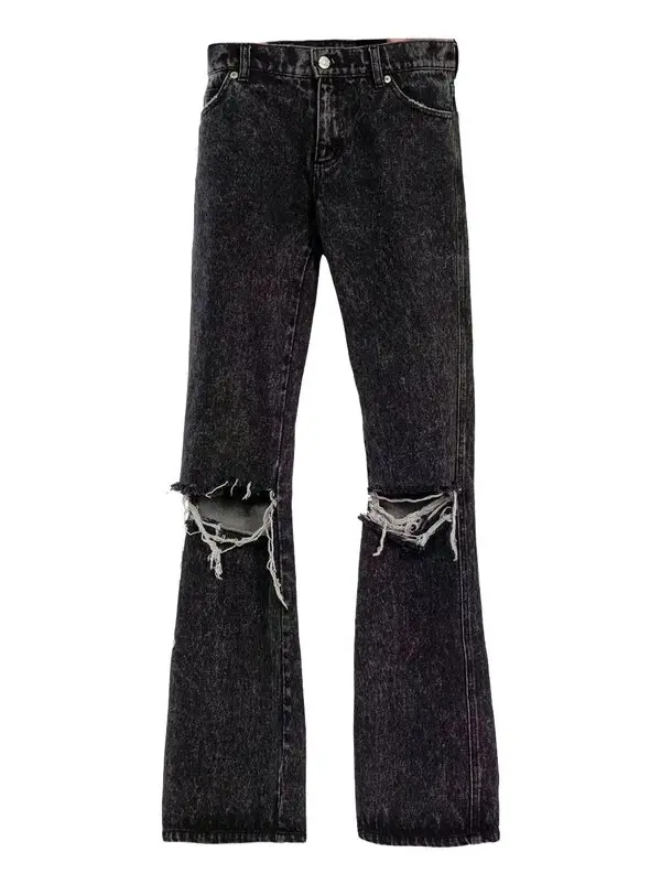 Natasha Zinko Distressed Flare Jeans - Black