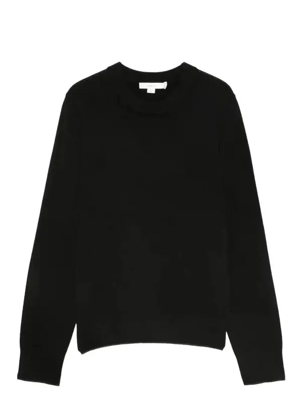 Vince Long-sleeve Round-neck Sweater - Black