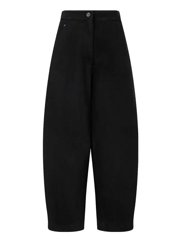 STUDIO TOMBOY Elastic-waist Cotton Jeans - Black