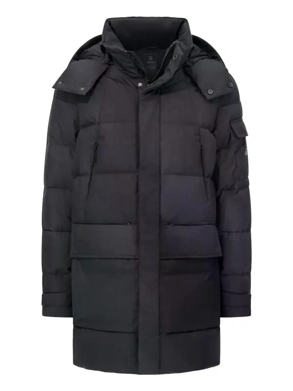 Boggi Milano Hooded Padded Jacket - Black