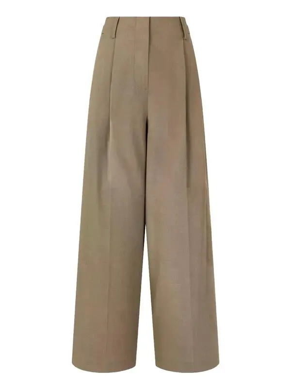 STUDIO TOMBOY Pleated Wide-leg Trousers - Brown