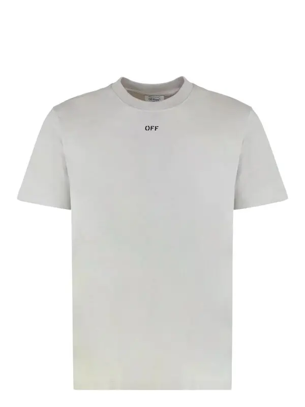 Off-White Ribbed Crew-neck T-shirt - Grey