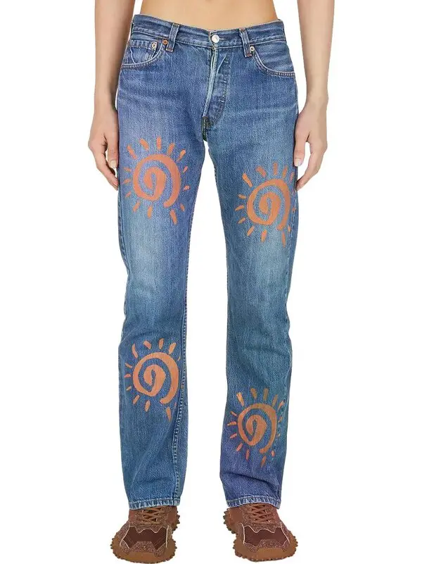 PERKS AND MINI Graphic-motif Jeans - Blue