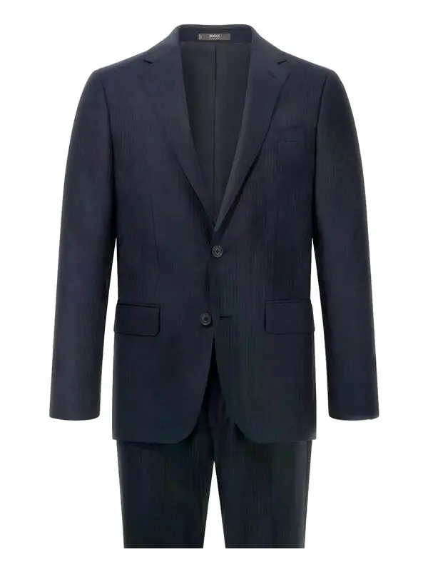 Boggi Milano Pinstripe Wool Suit - Blue