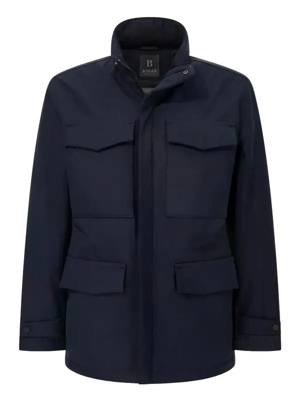 Boggi Milano Padded Field Jacket - Blue
