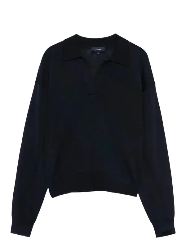 Soeur Polo-neck Sweater - Blue