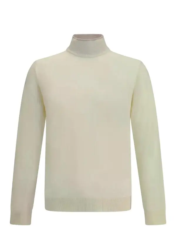 CRUNA Mock-neck Long-sleeved Sweater - White