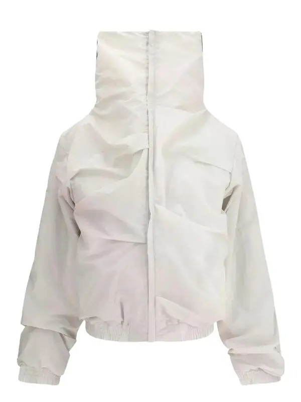 ALAINPAUL High-neck Panelled Jacket - White