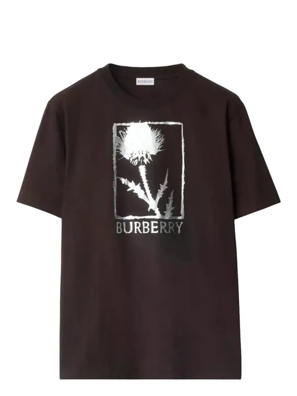Burberry Thistle Metallic-logo T-shirt - Brown