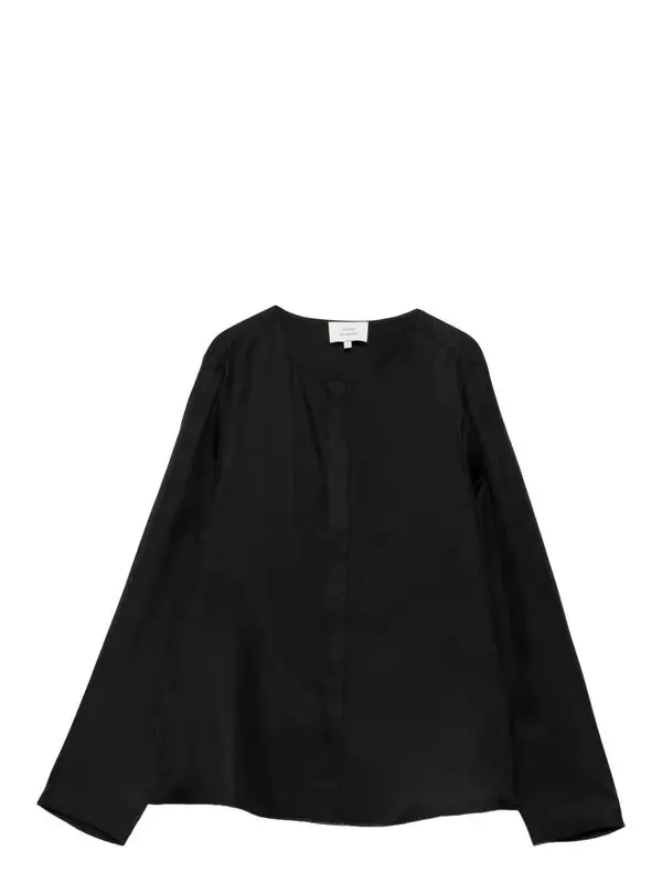 Loulou De Saison Round-neck Long-sleeve Shirt - Black