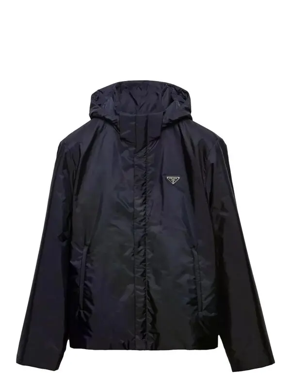 Prada Logo-plaque Jacket - Blue