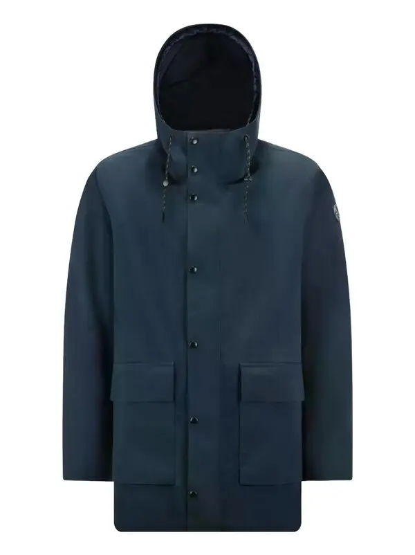 CAPE HORN Hooded Flap-pocket Jacket - Blue