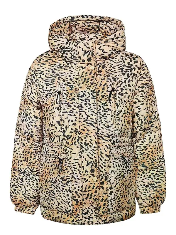 Pyrenex Hooded Leopard-print Jacket - Neutrals
