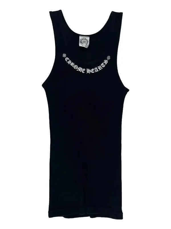 Chrome Hearts Scroll Logo Tank Top - Black