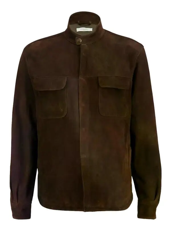 Boglioli Flap-pocket Suede Jacket - Green
