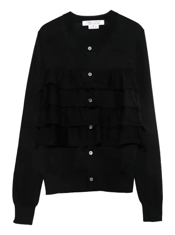 Comme Des Garçons Layered Ruffle Cardigan - Blue