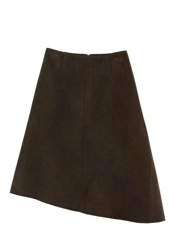 Soeur Wool-blend A-line Skirt - Brown