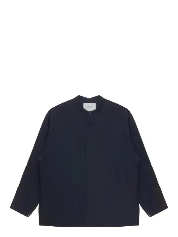 Studio Nicholson Karst Grandad-collar Shirt - Blue