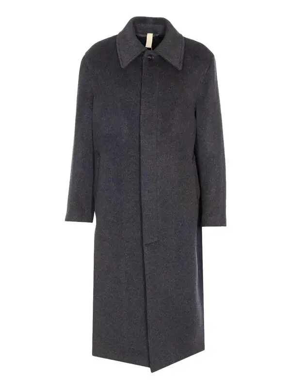 SUNFLOWER Winter Wool-blend Button Coat - Grey