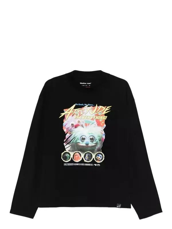 Martine Rose Crew-neck Graphic-print T-shirt - Black