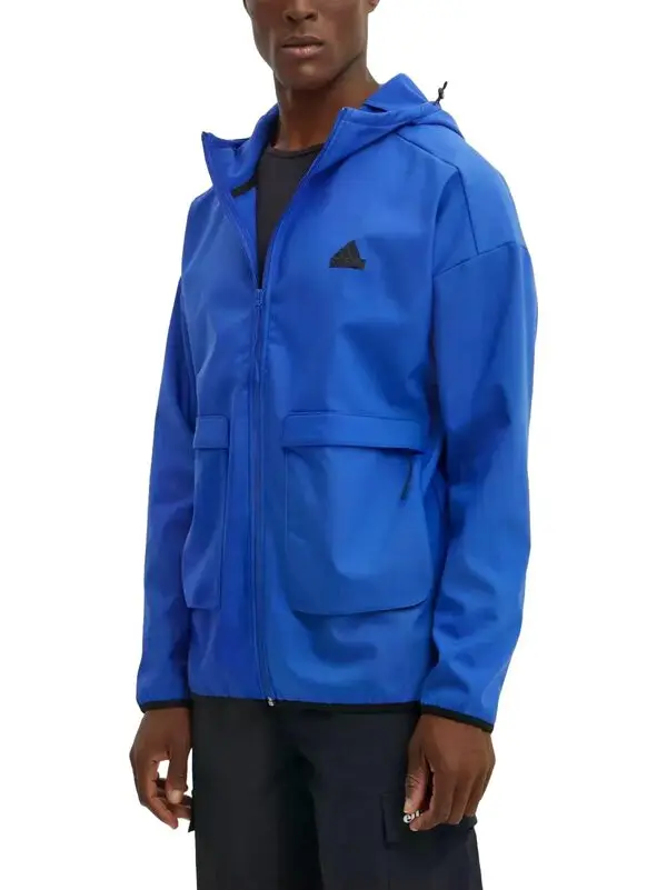 Adidas Long-sleeve Zip-up Hoodie - Blue