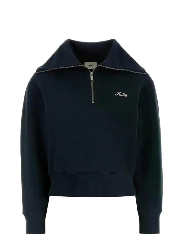 AUTRY Cotton Half-zip Sweatshirt - Blue