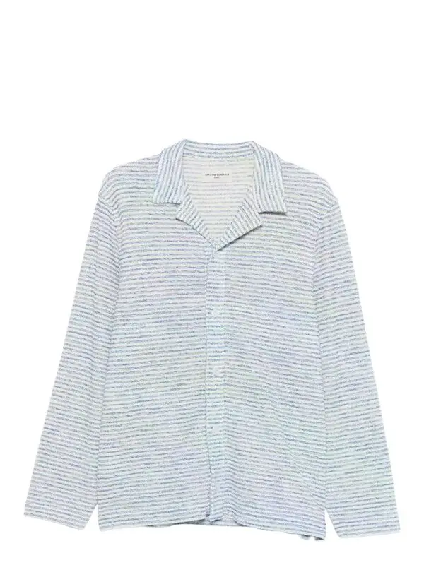 Officine Générale Striped Long-sleeve Shirt - Blue