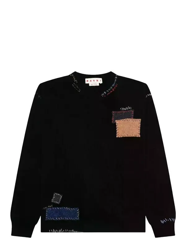 Marni Patch Detailing Sweater - Black