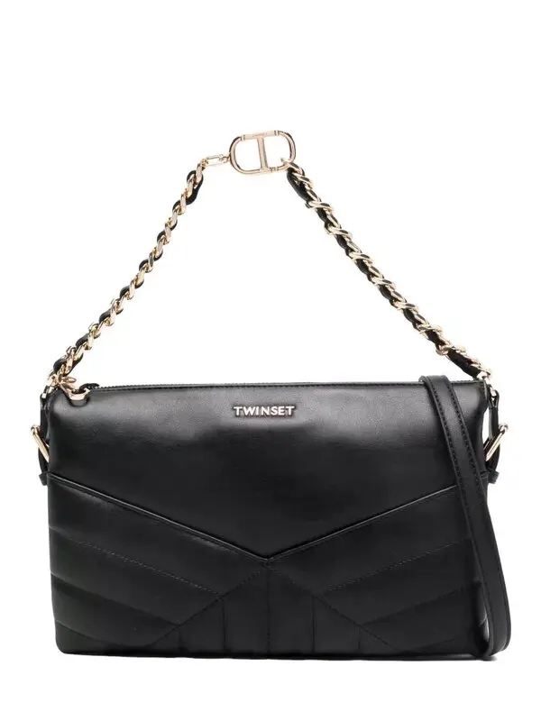 TWINSET Quilted Chain-strap Shoulder Bag - Black