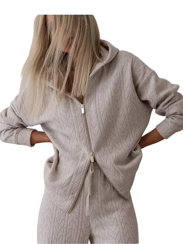 Splendid Sweatersoft Zip-up Hoodie - Natural