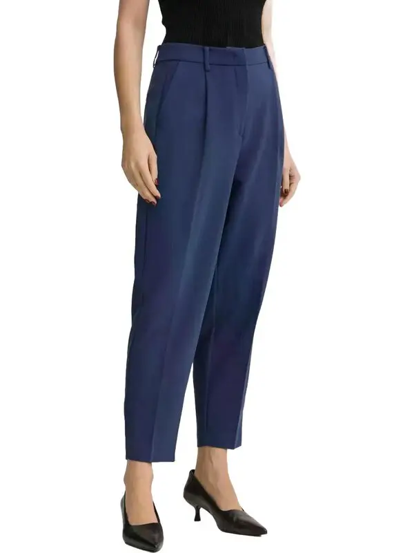 BRUUNS BAZAAR Pleated-front Trousers - Blue