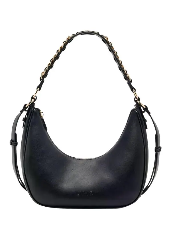Liu Jo Chain-embellished Crescent Shoulder Bag - Black
