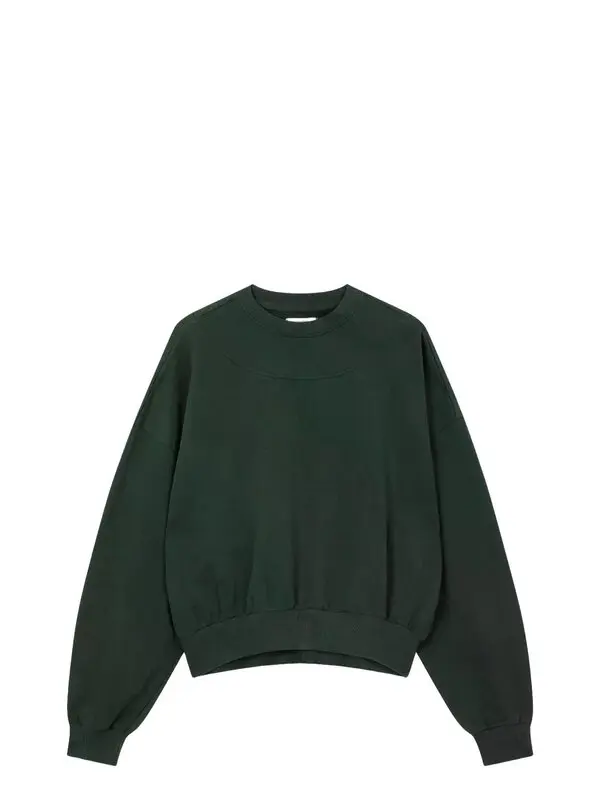 STUDIO TOMBOY Round-neck Cotton Sweatshirt - Green