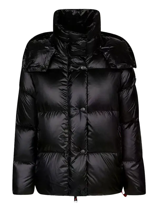 AFTER/LABEL Quilted Jacket With Detachable Hood - Black