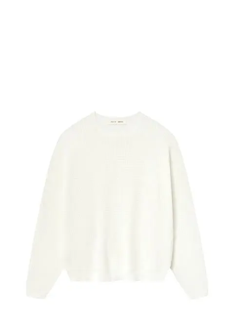 Fear Of God Essentials Waffle Crewneck Sweatshirt - Cloud White