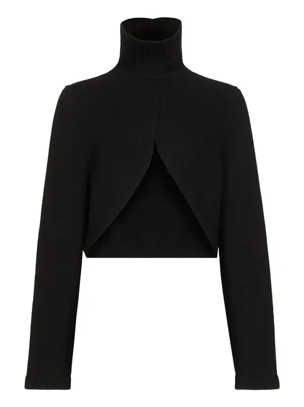 Alaïa Cut-out Cashmere-blend Jumper - Black