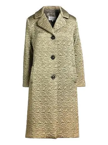 MAISON MARGIELA Single-breasted Quilted Coat - Sage Green