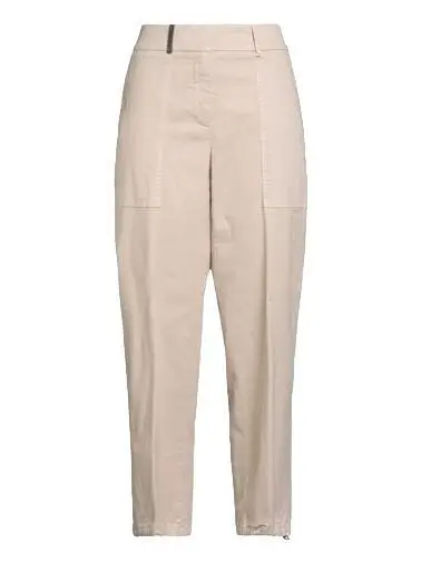 Peserico Tapered Twill Pants - Beige