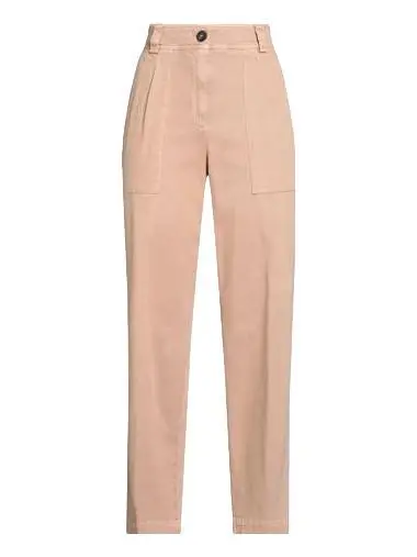 Peserico Cotton-elastane Blend Tapered Pants - Beige