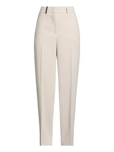 Peserico Tapered High-waisted Pants - Off White