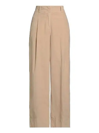 Peserico Wide-leg Cotton-blend Pants - Beige