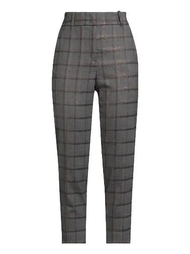 Peserico Tapered Checked Flannel Pants - Grey
